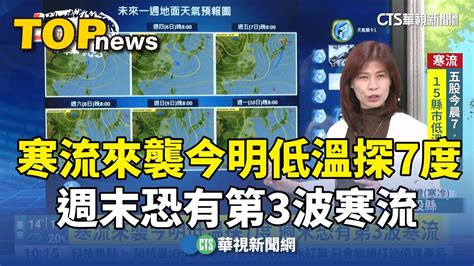 寒流來襲今明低溫探7度 週末恐有第3波寒流｜華視新聞 20250204 Ctstw Youtube