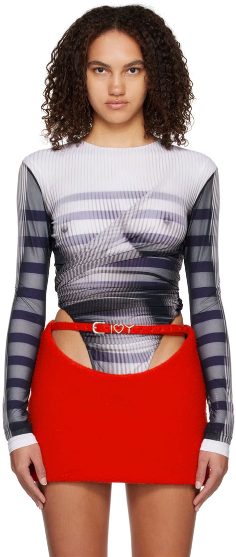 Black Jean Paul Gaultier Edition Bodysuit By Yproject On Sale