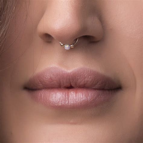 Fake Septum Ring In 14K Gold Filled No Piercing Needed Septum Cuff