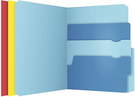 Pendaflex Divide It Up Multi Section File Folder Letter 8 50 Inch X11 Inch Assorted 24 Pack