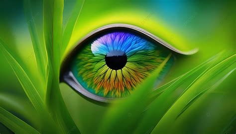 Green Eye Grass Art Background Green Eye Eye Grass Background Image