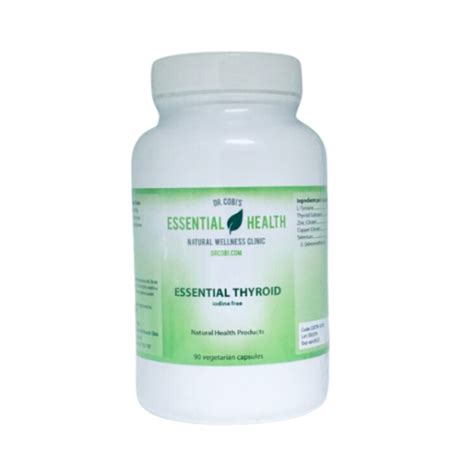 Essential Thyroid 30mg Iodine Free 90 Capsules Essential Health