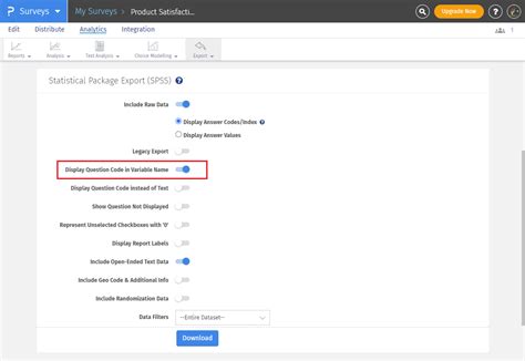 SPSS Variable Name QuestionPro Help Document