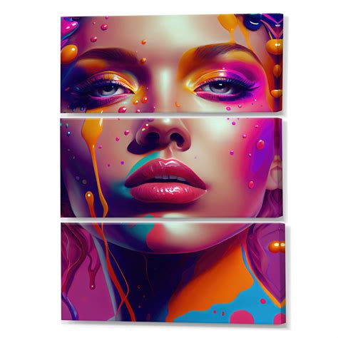 Hokku Designs Charleily Liquid Ink Sensual Woman Portrait I On Canvas 3