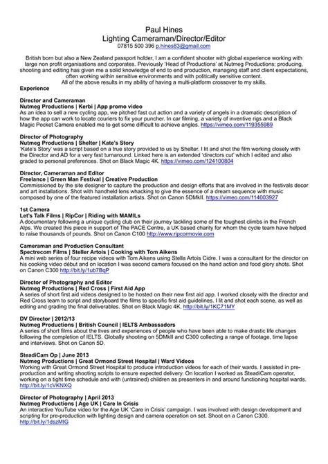 Paul Hines CV PDF