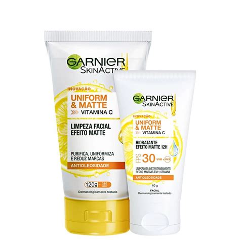 Kit Garnier Skinactive Limpeza Facial 120g Protetor Solar Fps 30