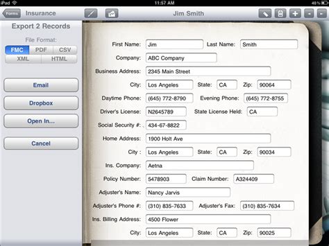 Exporting Multiple Records From Your Ipad