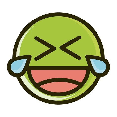 Laugh Tears Funny Smiley Emoticon Face Expression Line And Fill Icon
