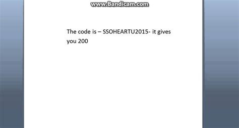 Sso Redeem Code 100 Working 2015 Youtube