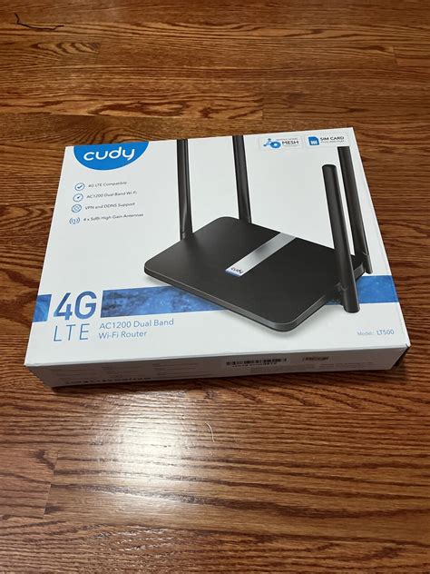 Used Cudy AC1200 Dual Band Unlocked 4G LTE Modem Router W SIM Card