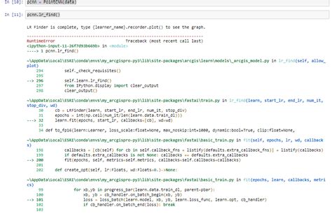 Python Arcgislearn Showbatch Index Error And Lrfind Runtime Error While Using Pointcnn
