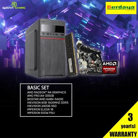 AMD RADEON R GRAPHICS BASIC PC GAMING SET Berdaya