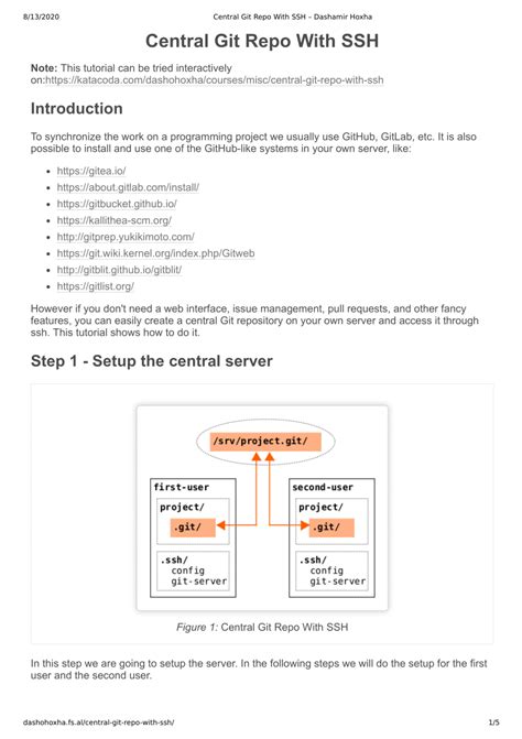 PDF Central Git Repo With SSH