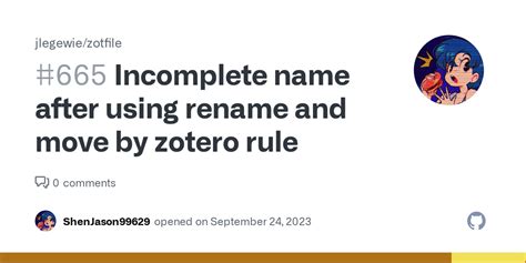 Incomplete Name After Using Rename And Move By Zotero Rule Issue