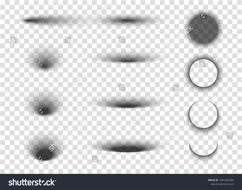 Transparent Oval Shadow Soft Edges Set Stock Vector Royalty Free Shutterstock
