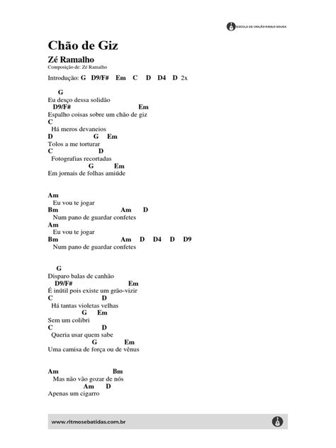 Cifra ViolÃo Chão De Giz Zé Ramalho Pdf