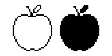 Minecraft Pixel Art Apple Logo