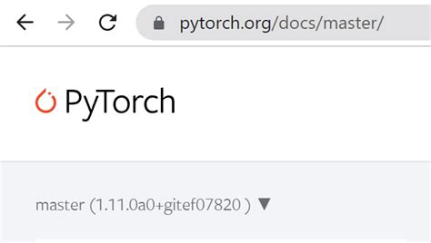 The Master Doc On Pytorch Org Is Stuck On The Version Issue Pytorch Pytorch