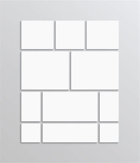 Premium Vector Mosaic Photo Template Moodboard Background Pictures