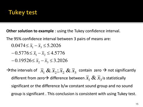 Ppt Tukey Test And Power Analysis For Anova Powerpoint Presentation