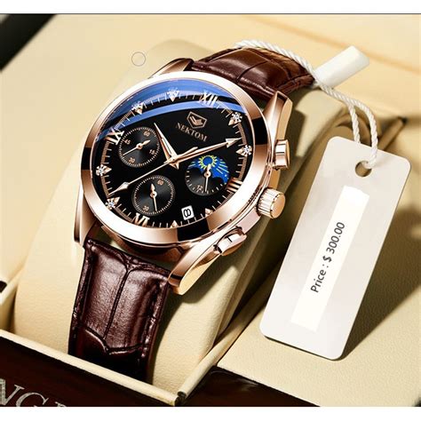 นาฬิกาหนังแท้ ผู้ชาย ทรงสวย หรูหรา มาตราฐานนาฬิกาสวิส Swiss Quartz Bestsellers98 Thaipick