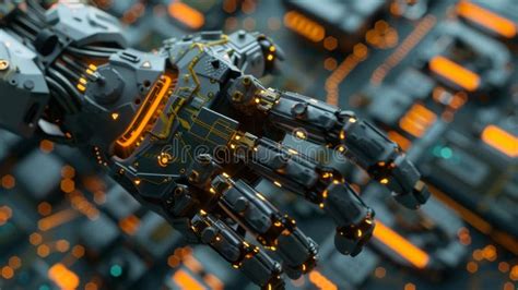 High Technology And Modern Automatic Robot Industrial Robot Are Essential In Stock Illustration