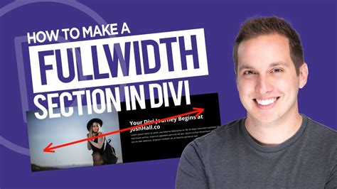 How To Make A Fullwidth Section In Divi Youtube