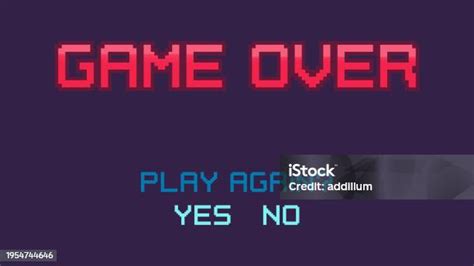 픽셀 아트 Game Over 비문입니다 비디오 게임 화면의 메시지입니다 벡터 일러스트 레이 션입니다 1980 1989 년에 대한