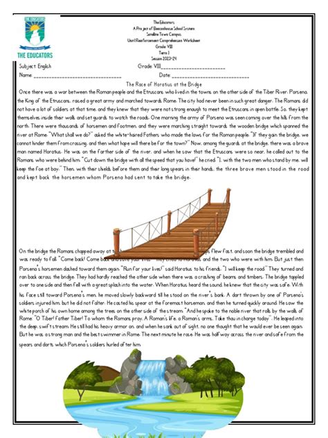 3rd Comprehension Passage Pdf Linguistics