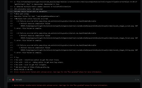 Facing Problem As Android Build Failed In A React Native Expo App Due To Unknown Error Stack