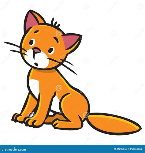 Sad Sitting Cat Stock Vector Illustration Of Sitting 44202657