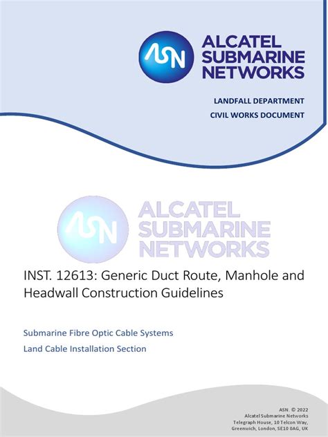 Asn Generic Duct Route Manhole And Headwall Construction Guidelines