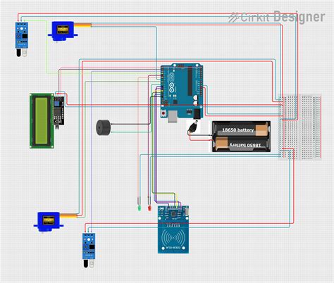 arduino uno controlled rfid and ir sensor security system with servo