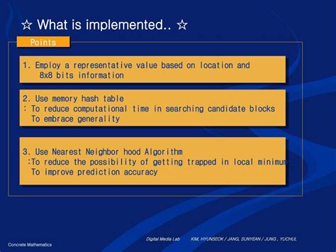 ppt optimal motion vector search algorithm final presentation