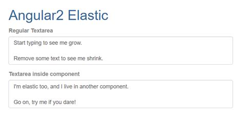 Elastic Textarea Component For Angular Angular Script