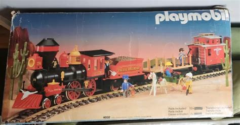 100 G Scale Playmobil 4032 Western Railroad Train Set Figures 👍fully