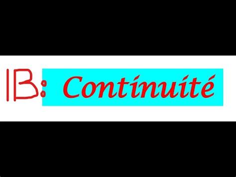 Continuit Cours Complet Et Applications Partie Bac Co
