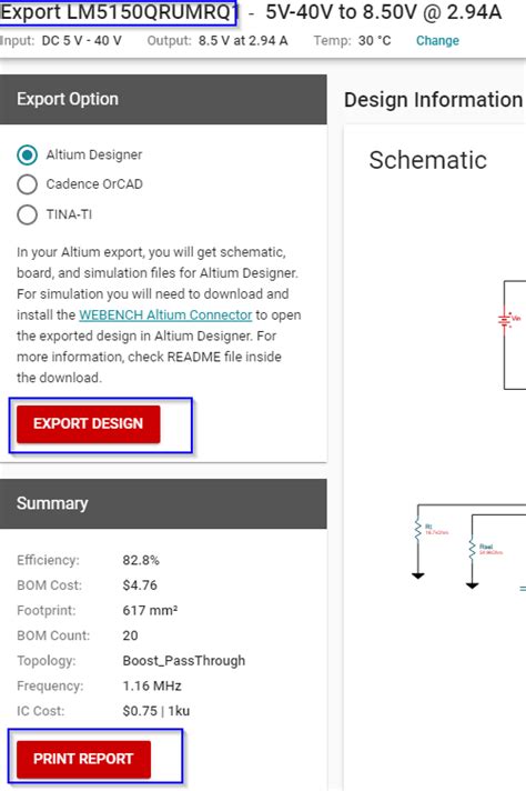 Webench® Tools How To Make A Copy Of Webench Design Save As Simulation Hardware And System