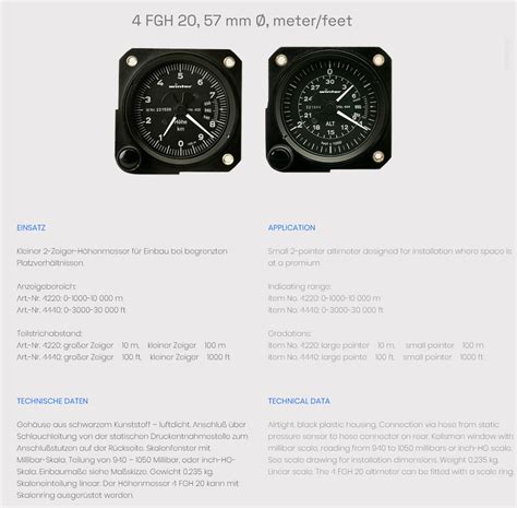 Winter Instruments Altimeter
