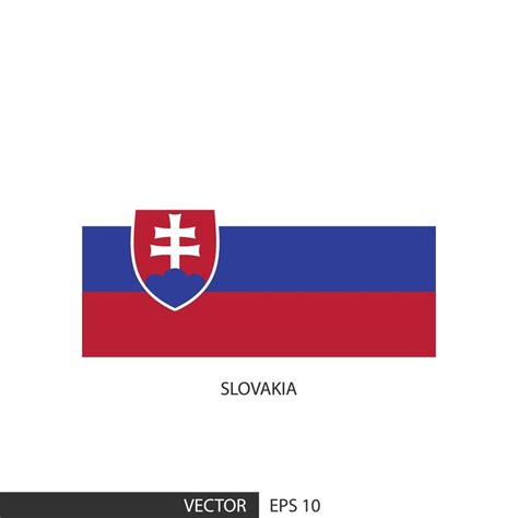 Slovakia Square Flag On White Background And Specify Is Vector Eps10