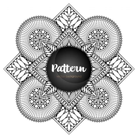 Premium Vector Mandala Pattern Stencil Doodles Sketch