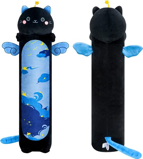 Buy Long Cat Plush Kawaii Body Pillow 20” Cute Black Cat Stuffed