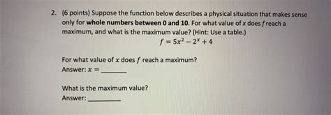 Solved Points Suppose The Function Below Describes A Chegg Com