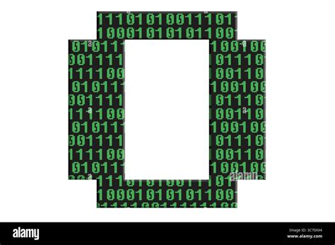 Digital Composite Zero With An Overlay Of A Series Of Ones And Zeros