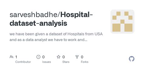 Github Sarveshbadhe Hospital Dataset Analysis We Have Been Given A Dataset Of Hospitals From
