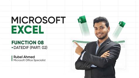 08 How To Use Datedif Function In Microsoft Excel Part 02 Youtube