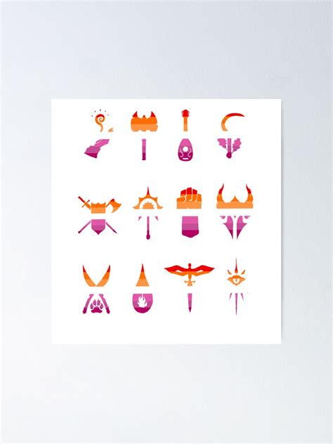 Lesbian Dnd Class Logos 5e Poster For Sale By Ceruleansiren97 Redbubble