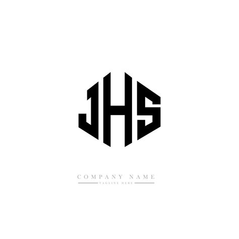 Diseño De Logotipo De Letra Jhs Con Forma De Polígono Jhs Polígono Y Diseño De Logotipo En