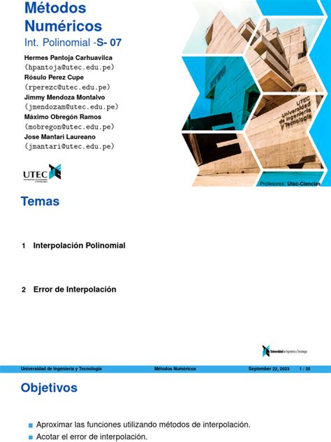 sesion7 teo metodosnumericos 2023 2 pdf análisis numérico