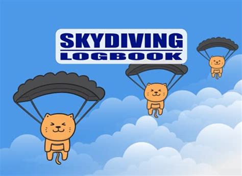 Skydiving Logbook Journal Cat Skydiving Cover Log Book To Help You And